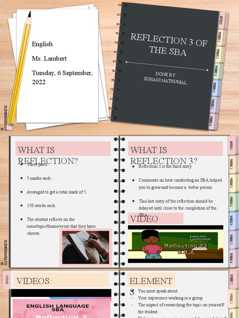 English SBA Reflection 3 - Suhani | PDF | Vocabulary | Reading ...