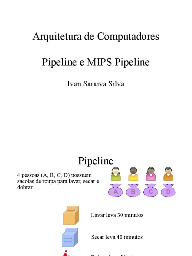 Aula 10 Pipeline e MIPS Pipeline | PDF | Armazenamento de dados de ...