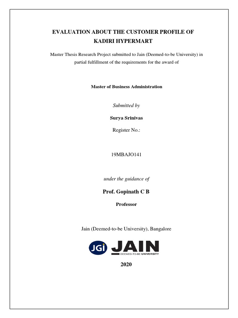 Research Project | PDF | Hypothesis | Retail