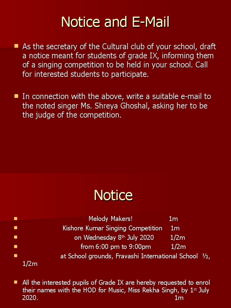 Notice and E-Mail | PDF