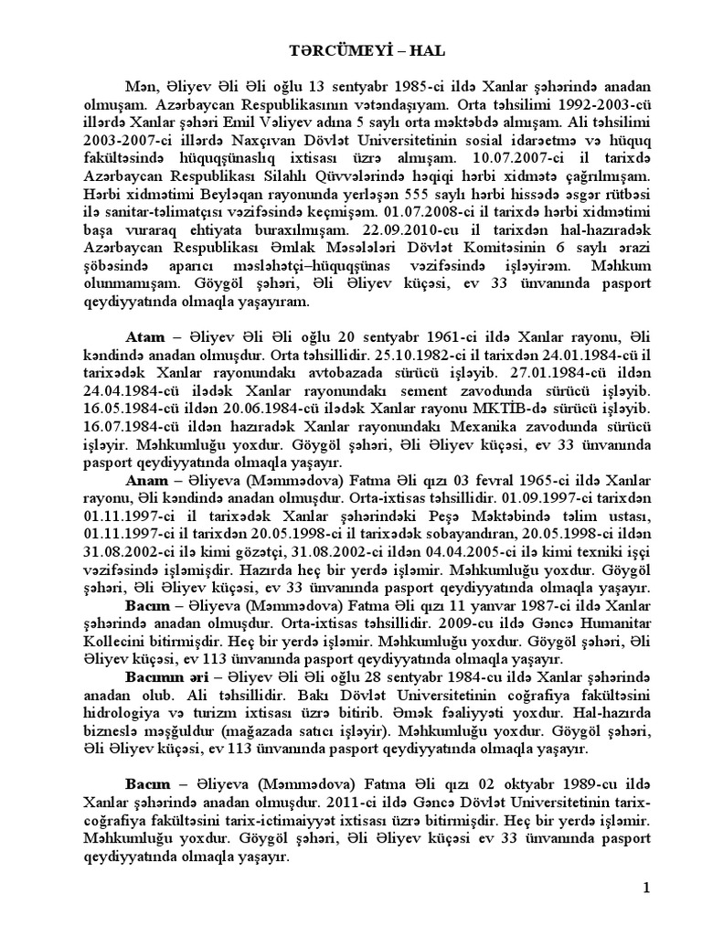 Tercumeyi Hal Numune | PDF