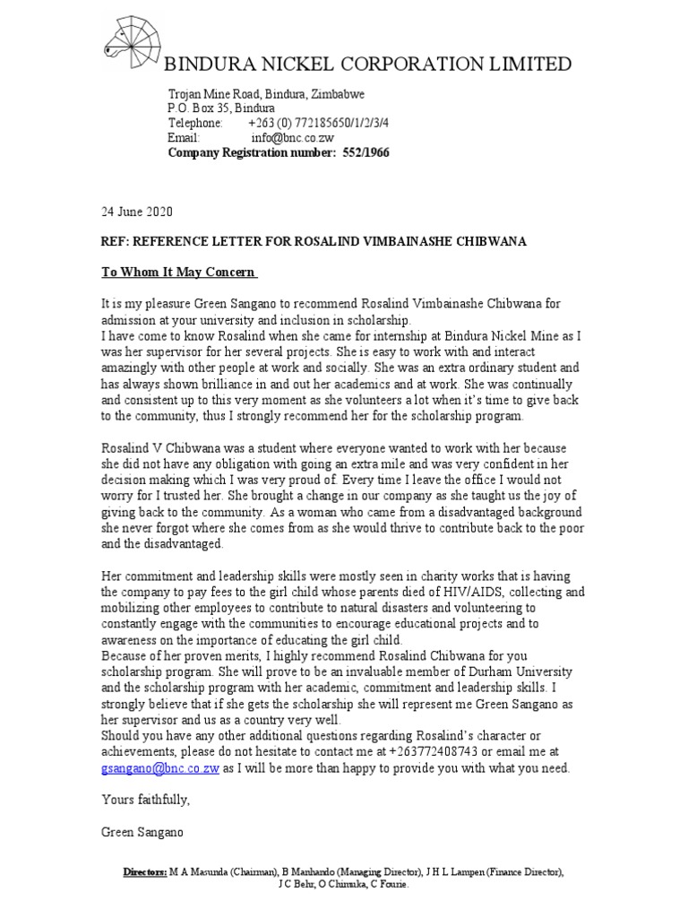 Recommendation Letter 1 | PDF