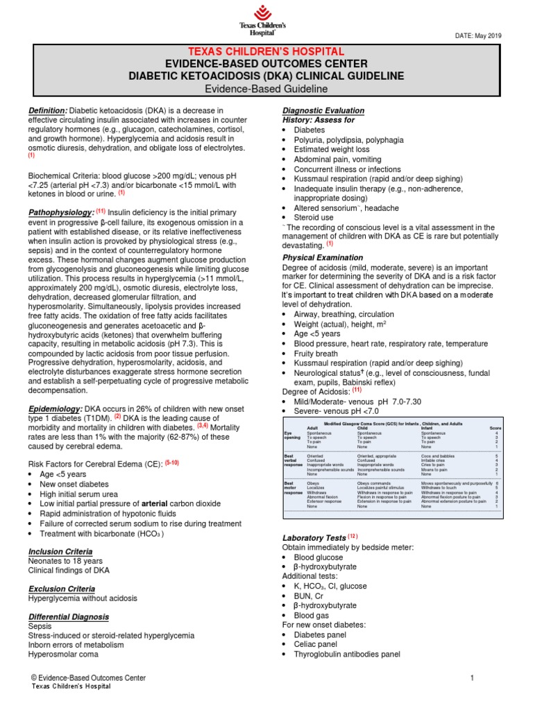 DKA Texas Children 19 | PDF | Medical Specialties | Clinical Medicine