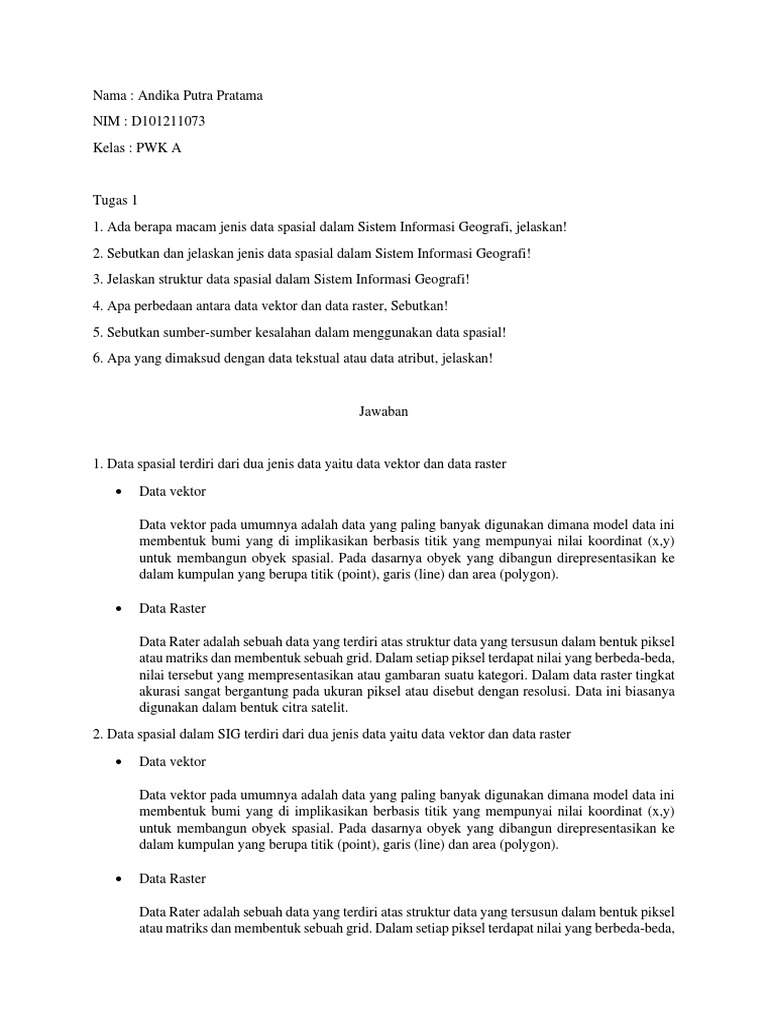 Andika Putra Pratama - D101211073 - Tugas 1 | PDF