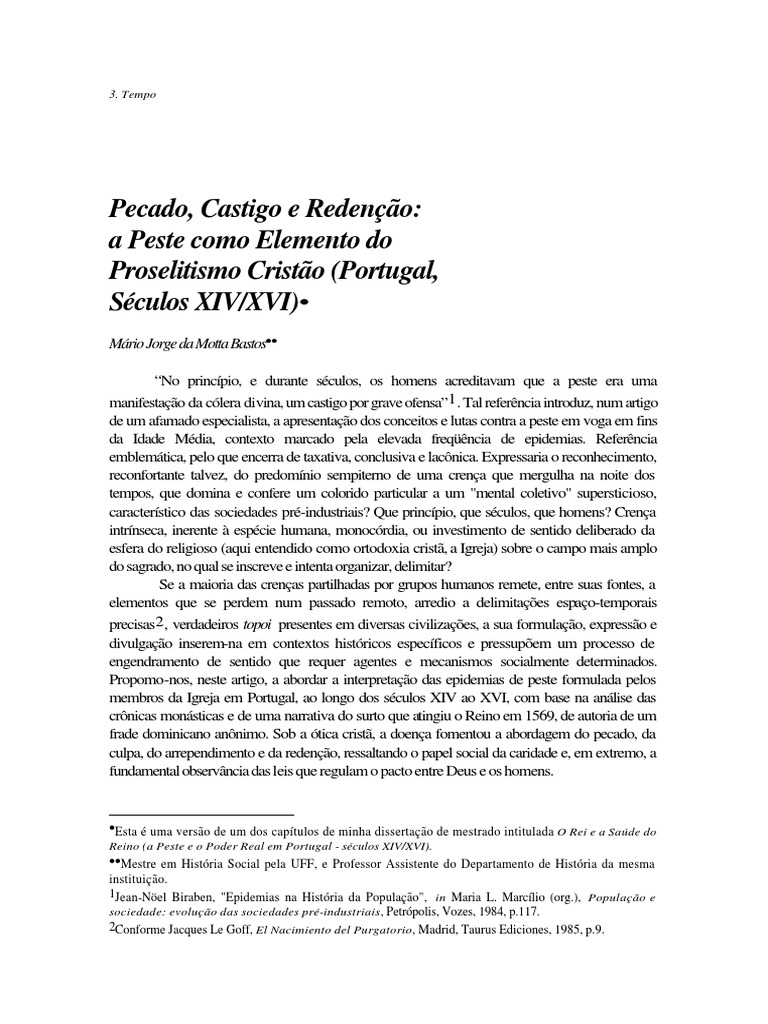 Proselitismo Cristão Na Peste | PDF | Igreja católica | Peste negra