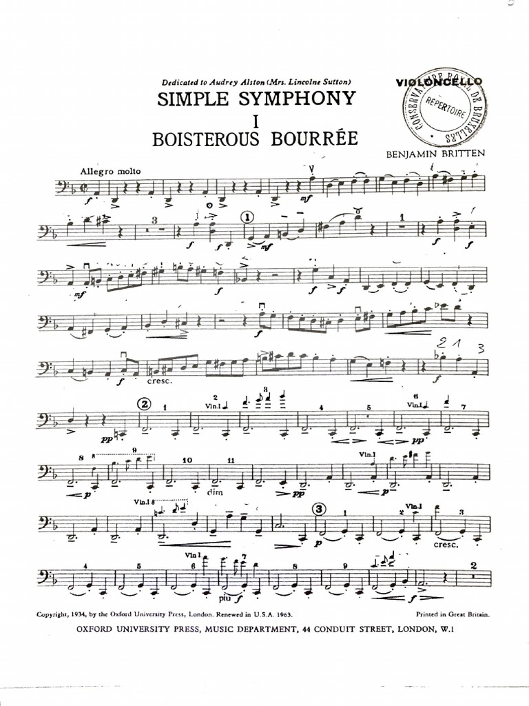 Britten Simple Symphony VC | PDF