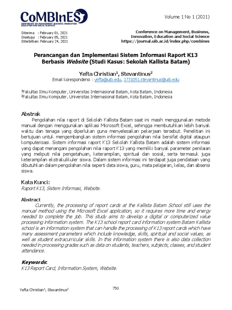 Website: Perancangan Dan Implementasi Sistem Informasi Raport K13 ...