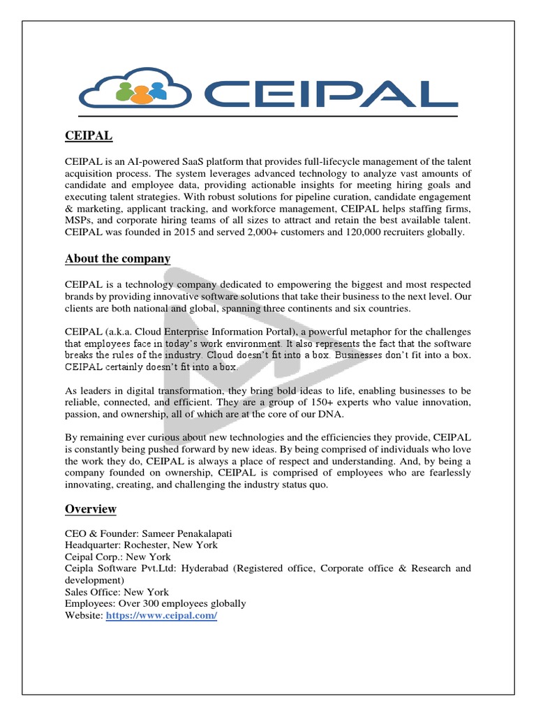 Ceipal Marque | PDF | Cloud Computing | Entrepreneurship