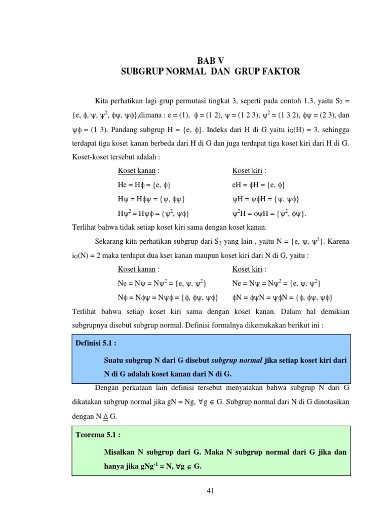 Bab5-Normal Dan Grup Faktor | PDF