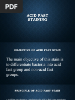 Acid-Fast Staining Procedure Guide | PDF | Staining | Laboratory Techniques