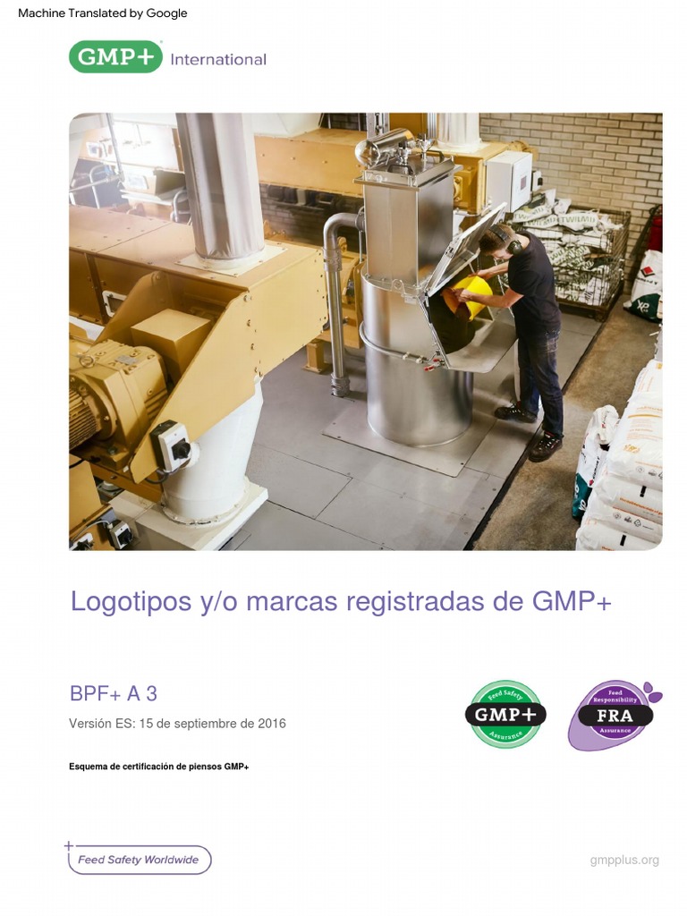 Gmp-A3-En-20160915 (ESPAÑOL) | PDF | Marca comercial | Análisis de Riesgo y Puntos Críticos de ...