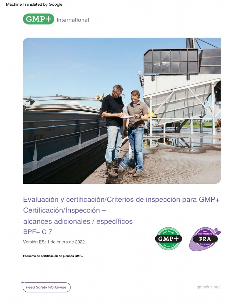 Gmp-C7-En-20220101 (ESPAÑOL) | PDF | Auditoría | Alimentos