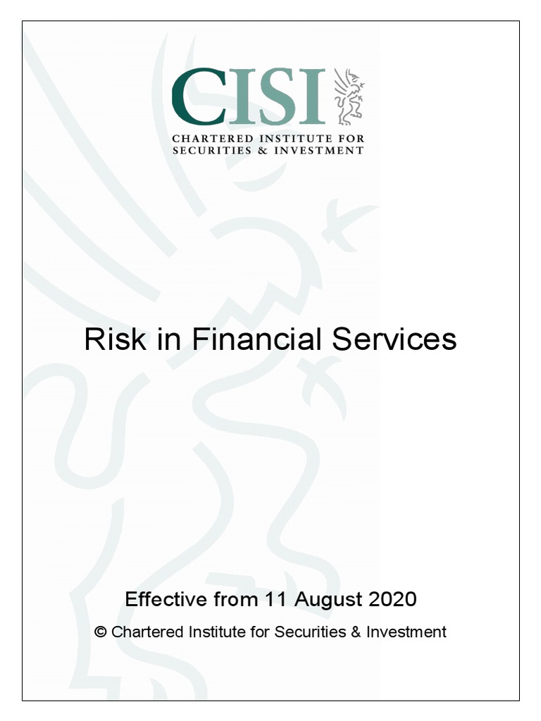 Level 3 Cisi | PDF | Financial Risk | Operational Risk
