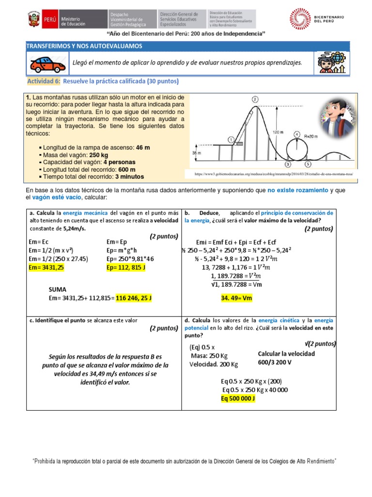 Grupo 1 Energia Mecanica Cyt | PDF | Gravedad | Velocidad