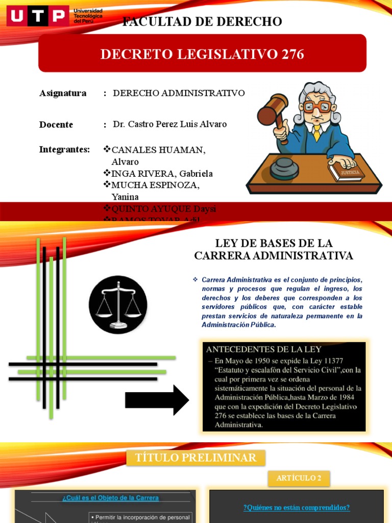 Decreto Legislativo 276 | PDF | Servicio Civil | Justicia