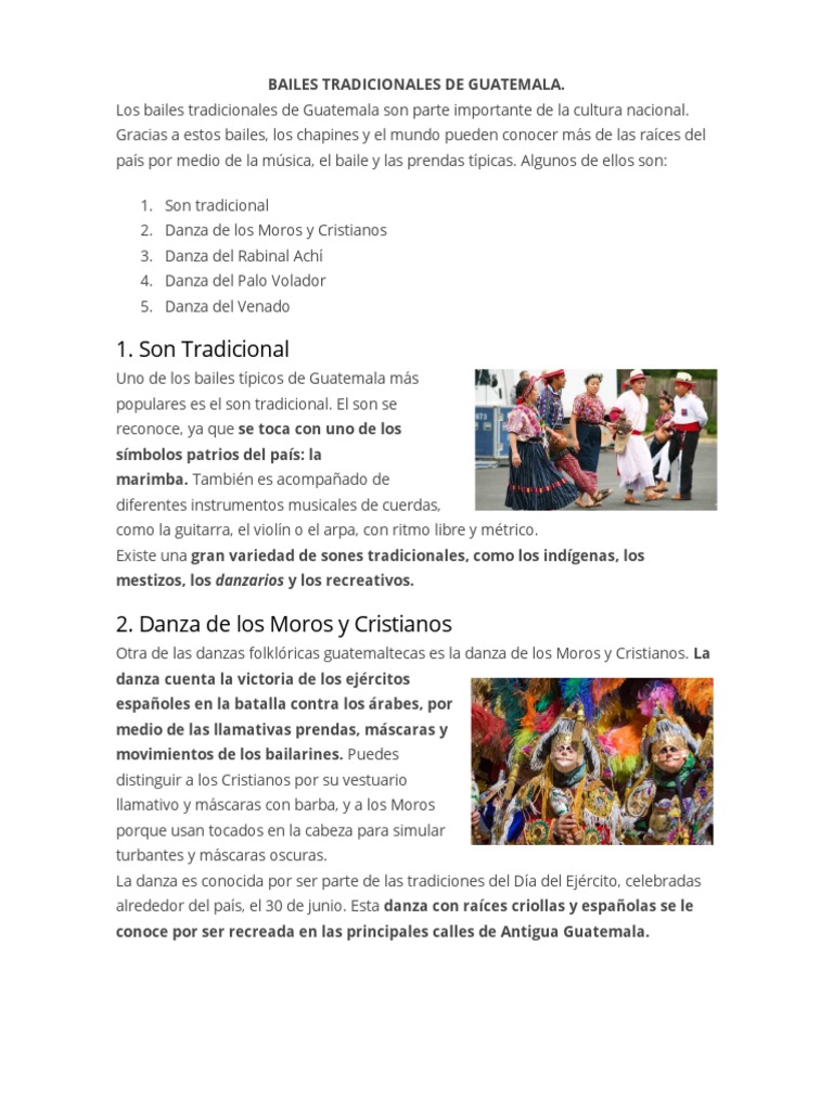 Bailes Tradicionales de Guatemala | PDF | Bailes | Guatemala