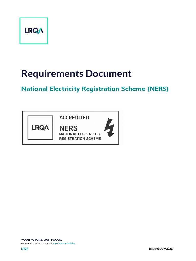 LRQA NERS Requirements Document V8.1 Final For Issue November 2021 ...