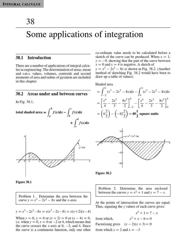 Engineering Applications of Integration | PDF | Area | Volume