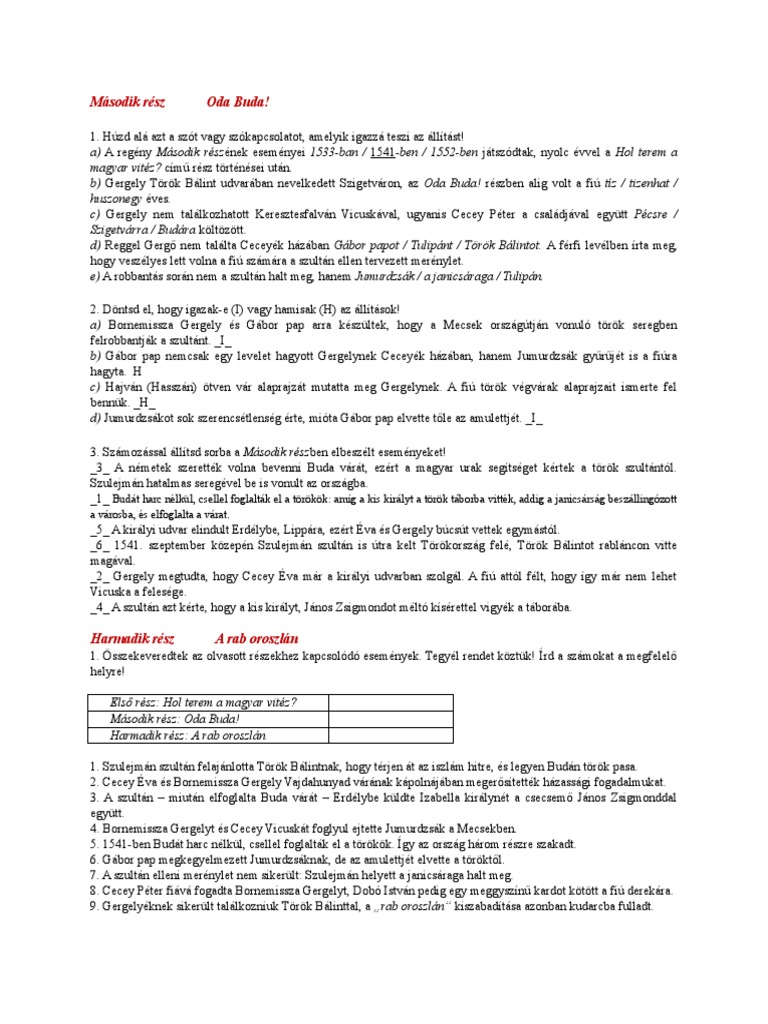 Második Rész Oda Buda | PDF