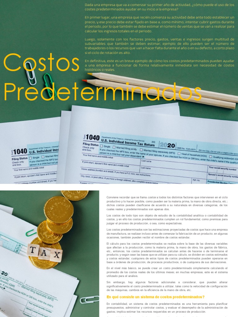 Leccion 2. Costos Predeterminados | PDF | Presupuesto | Costo
