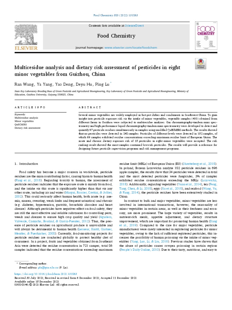Articulo 3 Fund Quimica Analitica 1 | PDF | Pesticide | Liquid ...