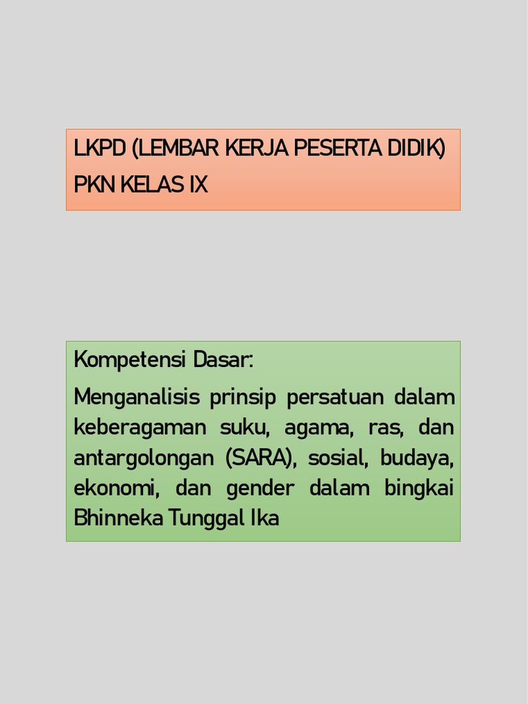 LKPD Pertemuan 1 - Keberagaman | PDF