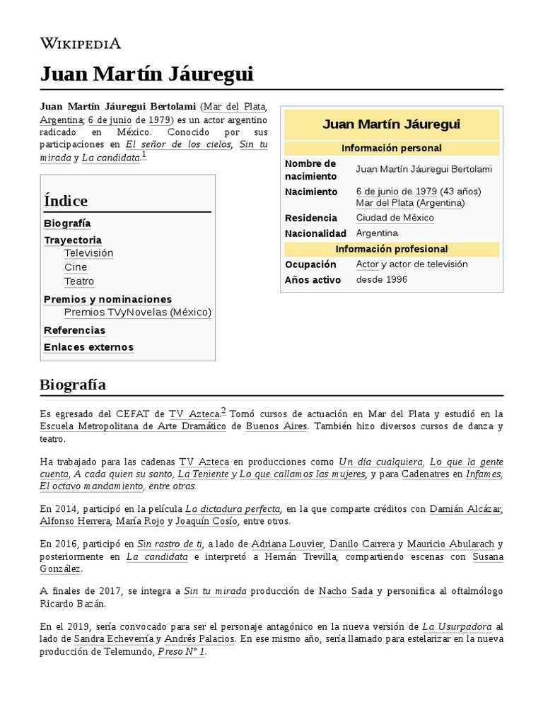 Juan Martín Jáuregui | PDF