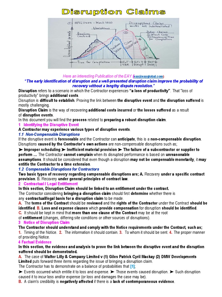 20 1+NoticetoClaim-Disruption PDF | PDF | Damages | Economies