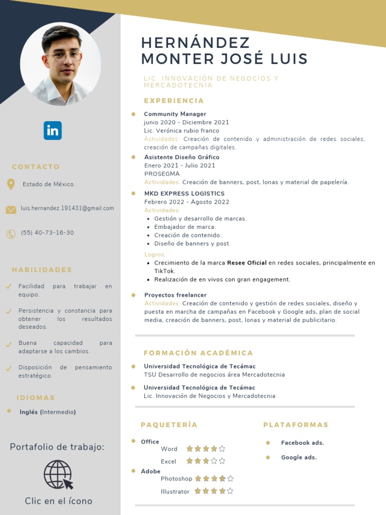 CV Jose Luis Hernández | PDF | Comunicación | Informática