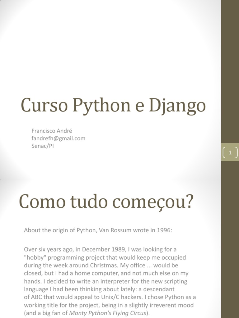 Curso Python E Django Pdf Python Linguagem De Programação 