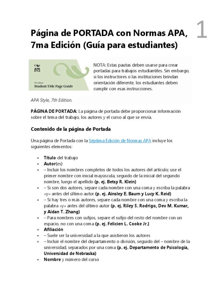 Portada Estudiante en Formato APA 7 | PDF | Serif | Microsoft Word