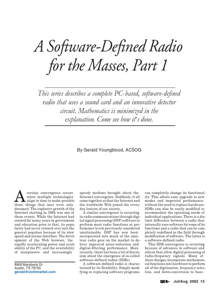 A Software-Defined Radio For The Masses - Gerald Youngblood | PDF ...