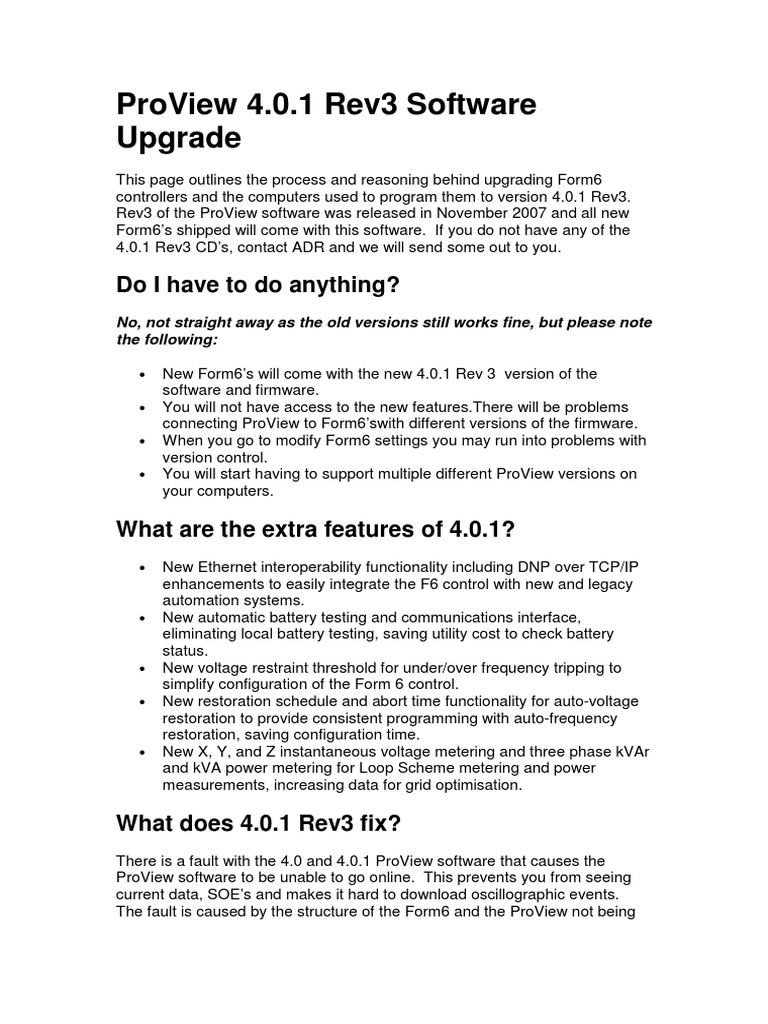 ProView 4.0.1 Rev3 Software Upgrade | Download Free PDF | Computer File | Software