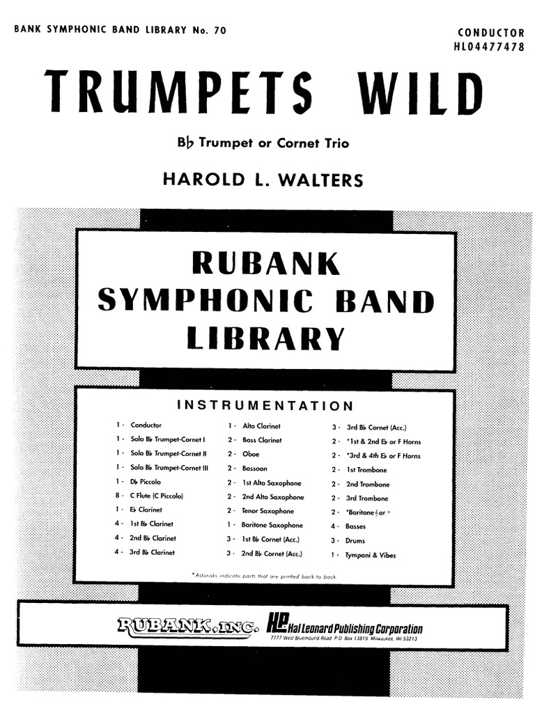 Trumpets Wild Score | PDF