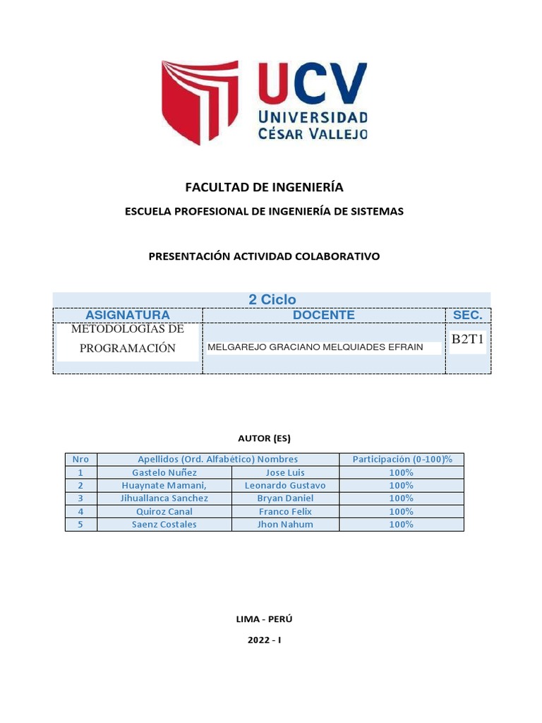 Actividad Semanal 01 - Prog | PDF | Programa de computadora | Programación