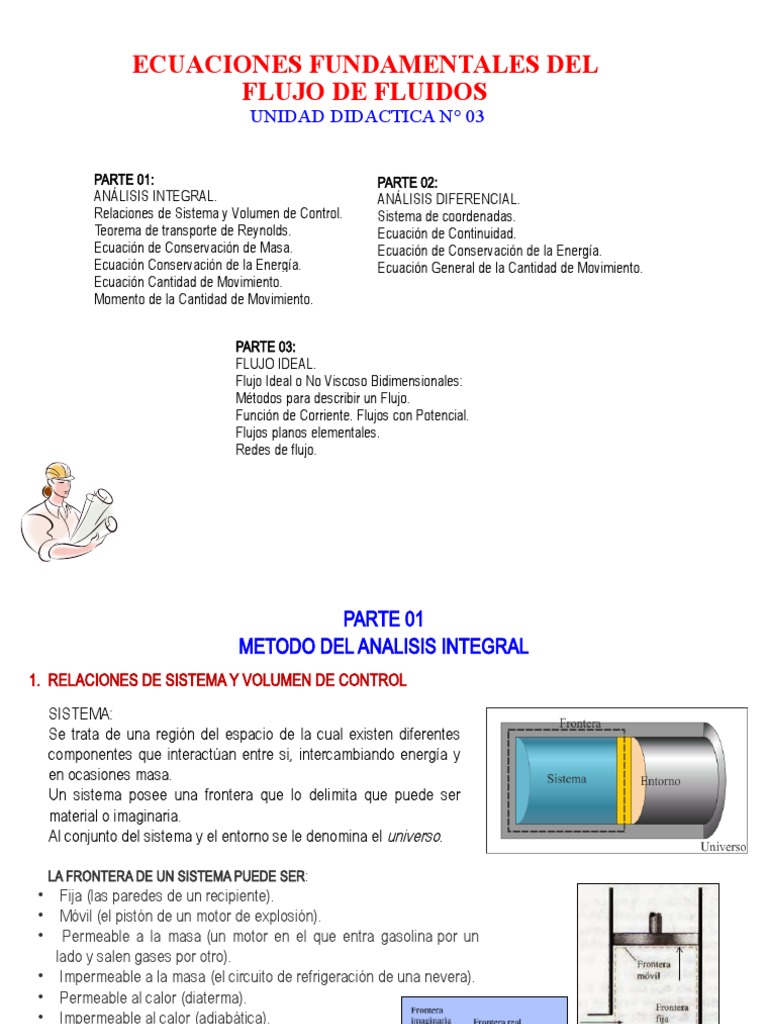 Ud3. Ecuaciones Fundamentales - Analisis Integral | PDF | Mecánica de fluidos | Sistema