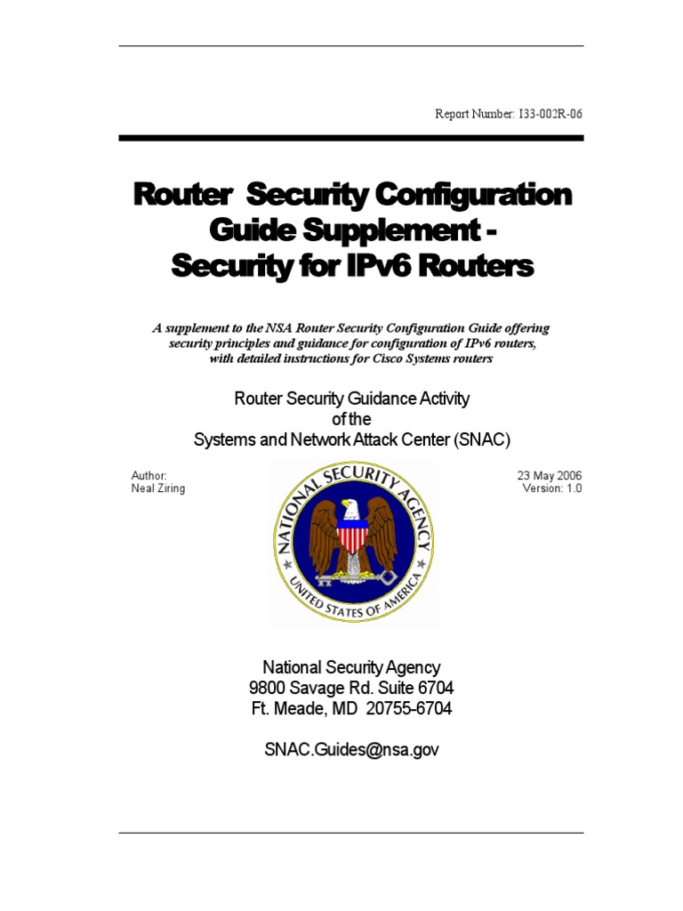 Security For IPv6 Routers | PDF | I Pv6 | Computer Network