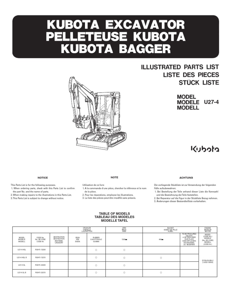 Kubota U-27-4 | PDF