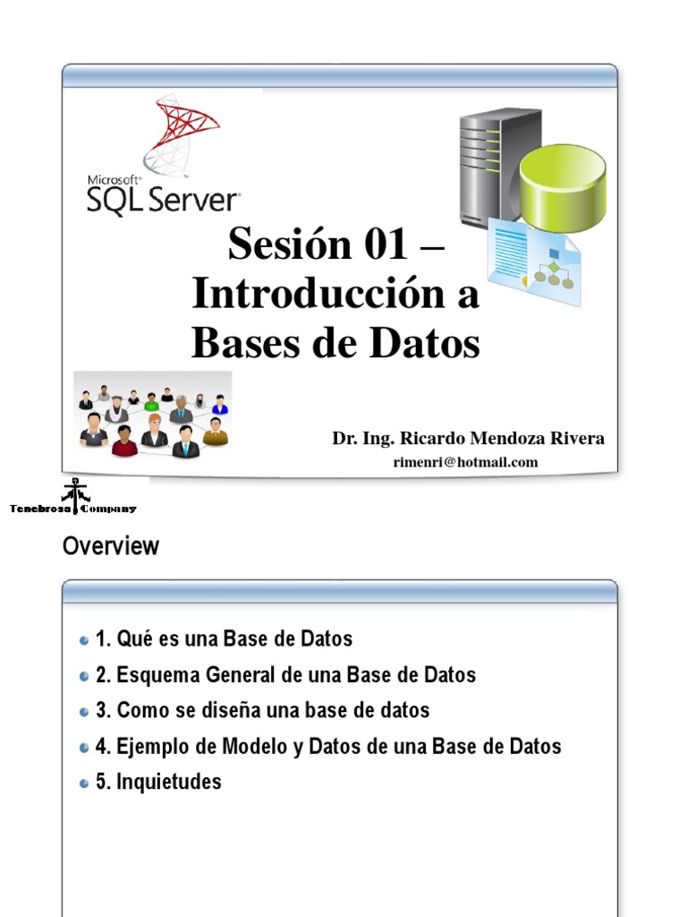 Gestion Datos I - Sesion 01 - Introduccion | PDF | Bases de datos | Mi sql