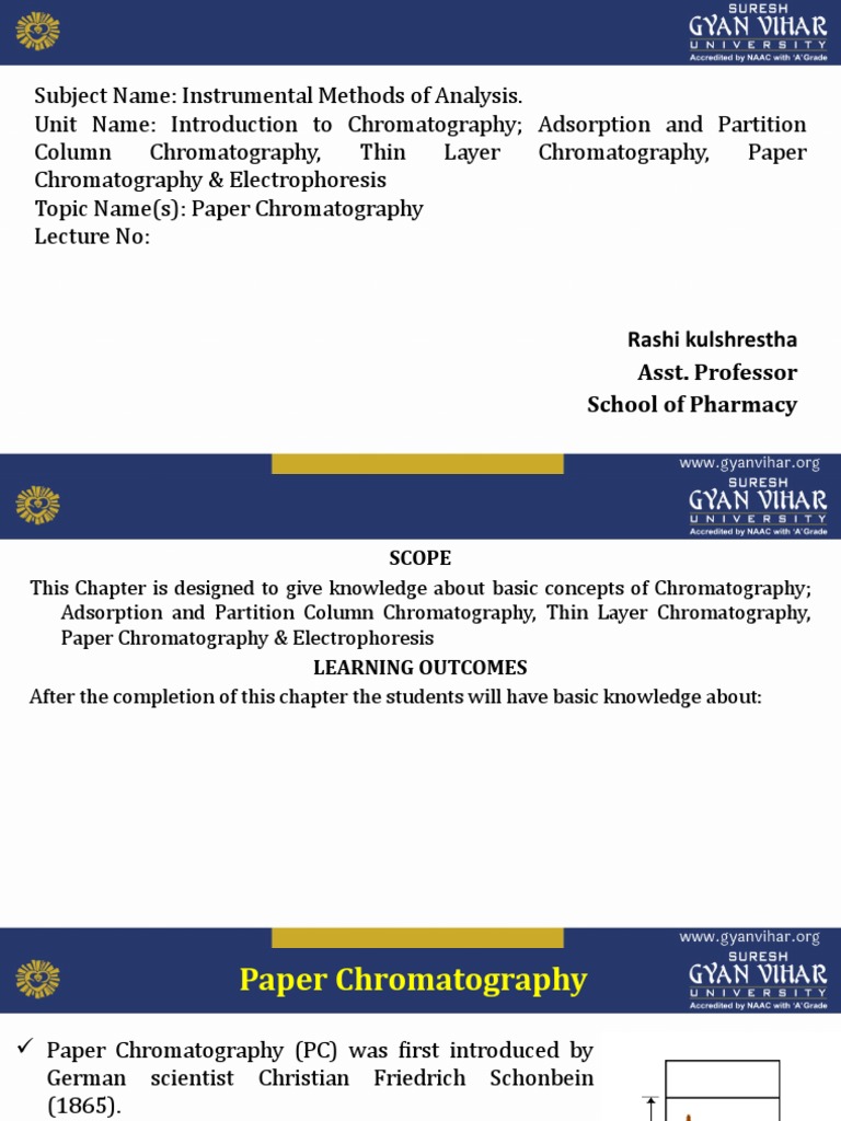 Overview of Paper Chromatography Techniques | PDF | Chromatography ...