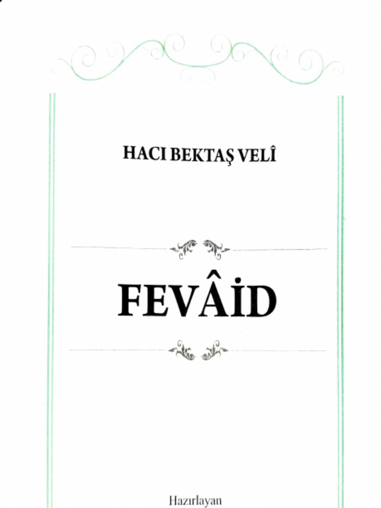 Haci Bektas Veli Kitabul Fevaid | PDF