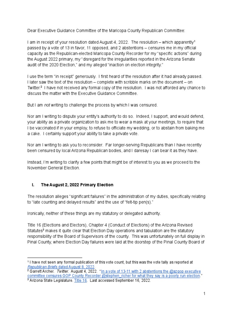 Richer Censure Response | PDF | Donald Trump | American Government