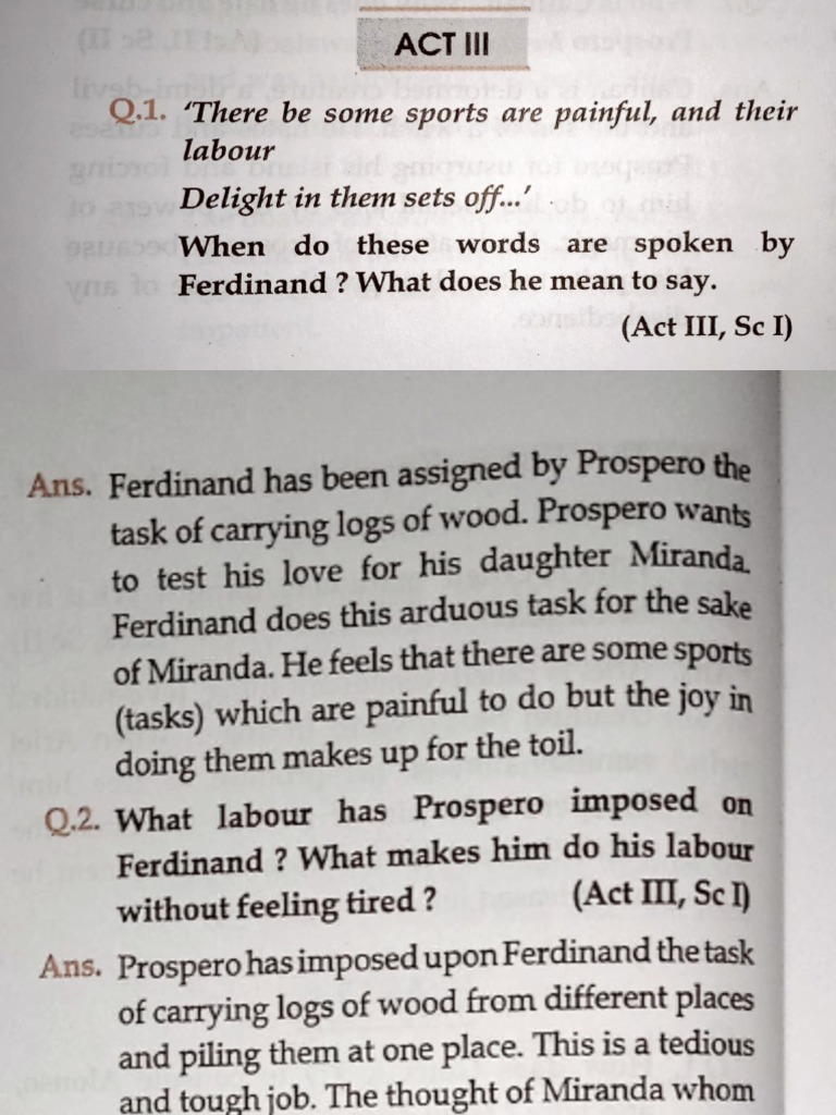 Act 3 Imp Questions | PDF