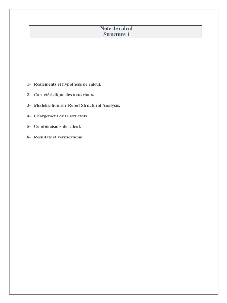 Note de Calcul Structure 1 | PDF | Élasticité (Physique) | Enseignement ...
