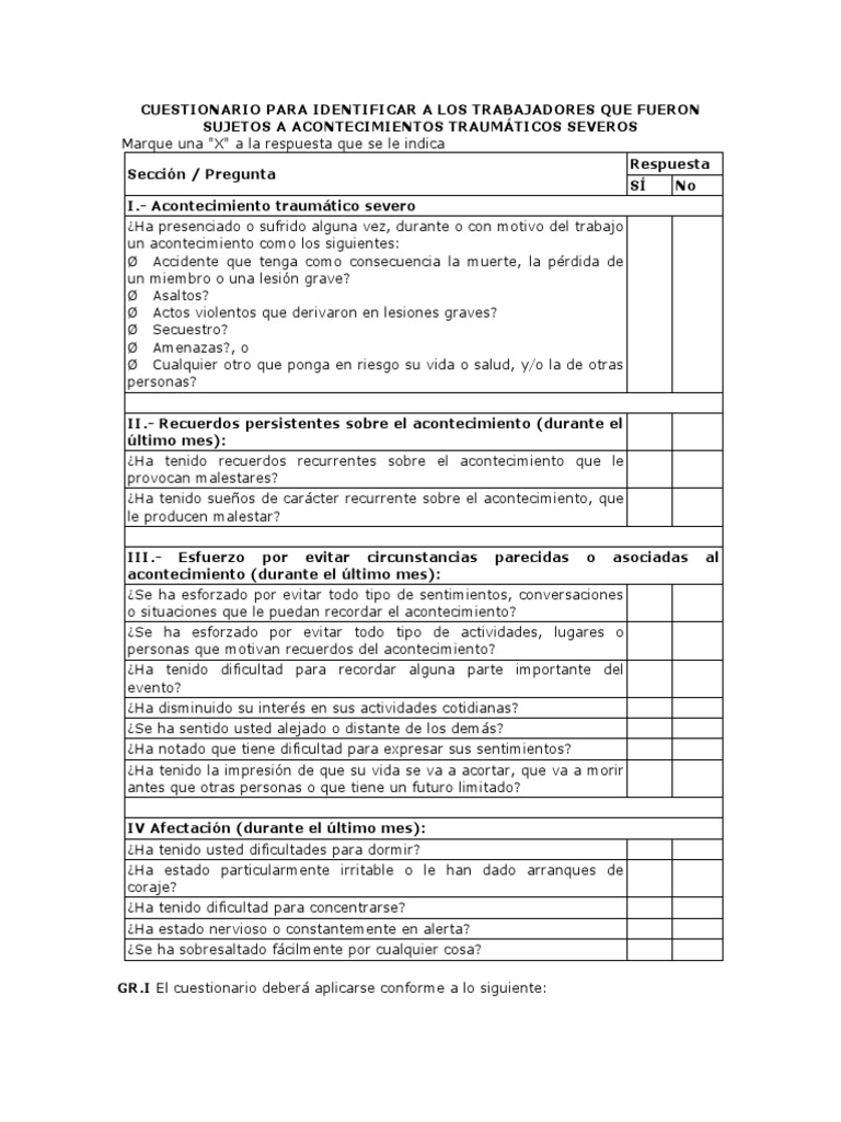 Cuestionarios Nom 035 STPS 2018 | PDF | Cuestionario | Asistencia sanitaria preventiva