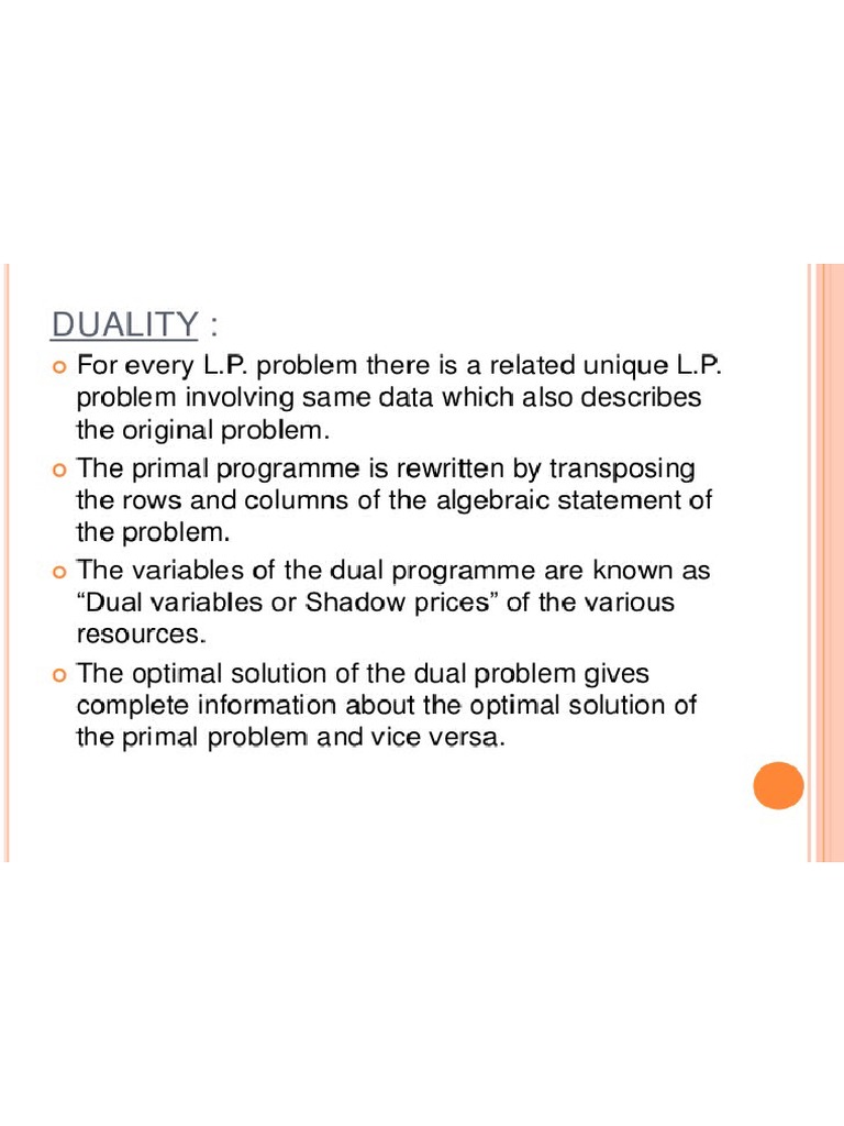 Advantages of Duality | PDF