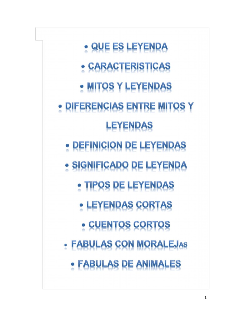Que Es Una Leyenda | PDF | Leyendas | Narración