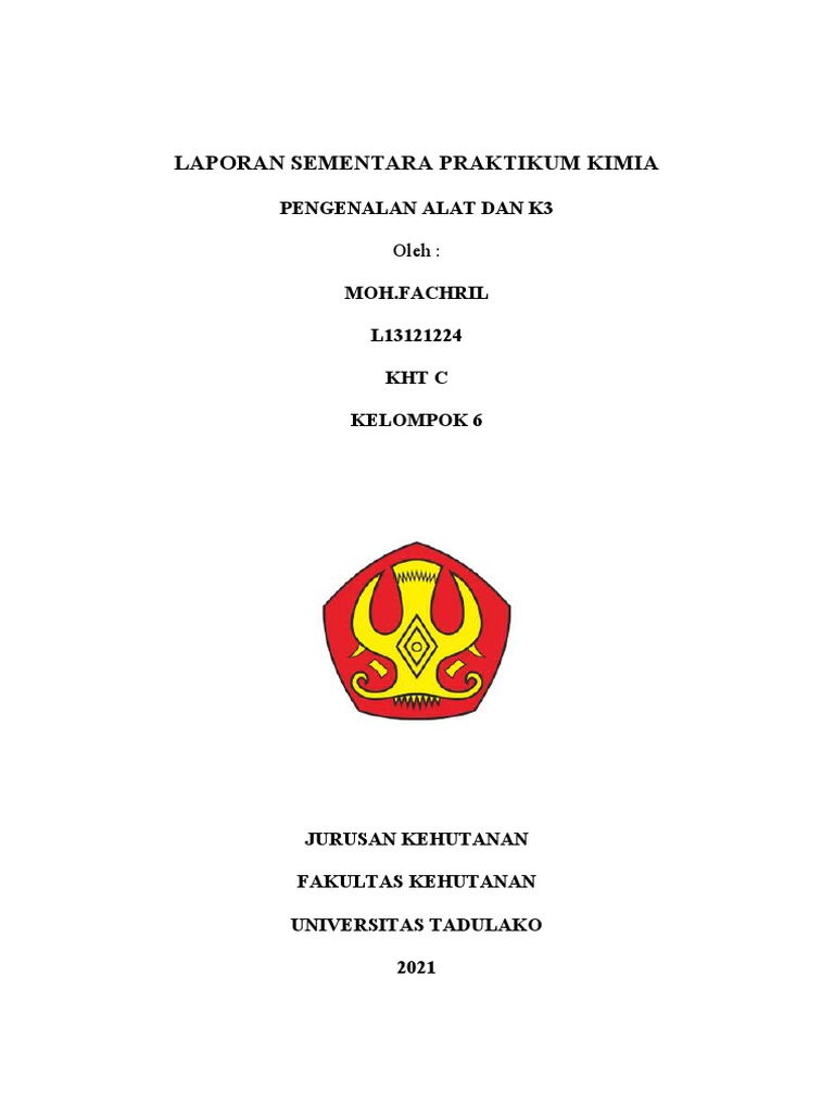 Laporan Kimia Pengenalan Alat Dan K3 | PDF | Kesehatan Holistik | Sains & Matematika