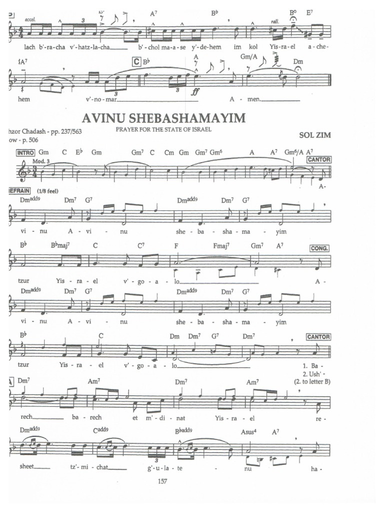 Avinu Shebashshamayim Zim | PDF