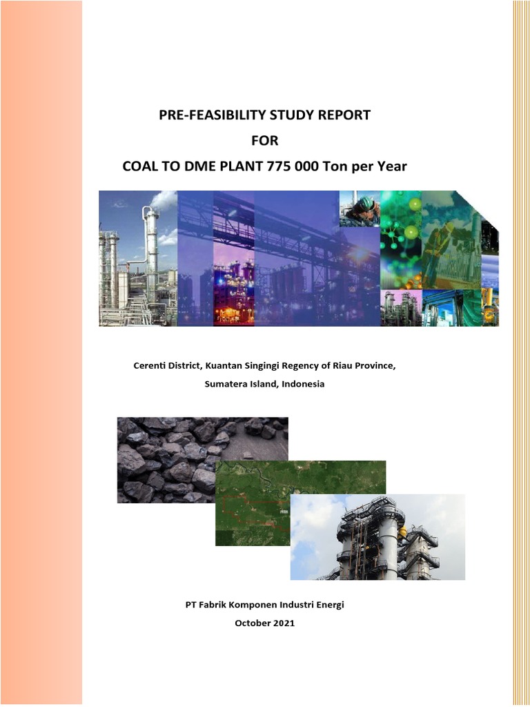Coal to DME Plant Pre-Feasibility Study | PDF | Liquefied Petroleum Gas ...